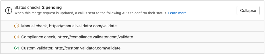 Status checks · Merge requests · Project · User · Help · GitLab